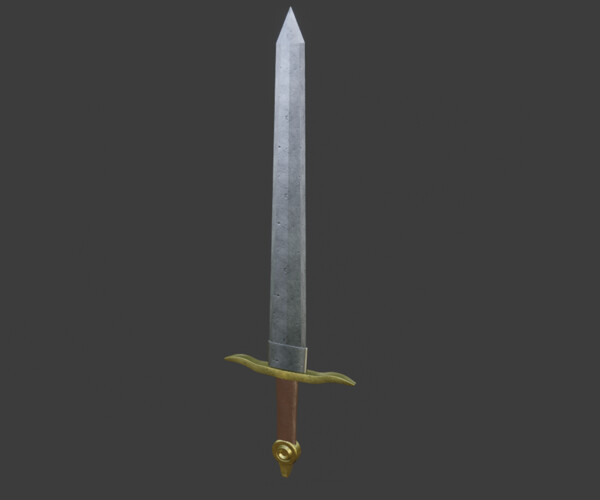 ArtStation - Realistic Sword - Steel and Gold | Resources