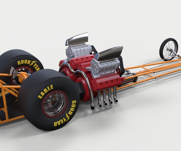 ArtStation - Twin-engined dragster | Resources