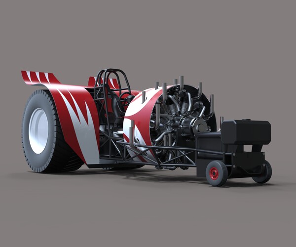 ArtStation - Pulling tractor with radial engine | Resources