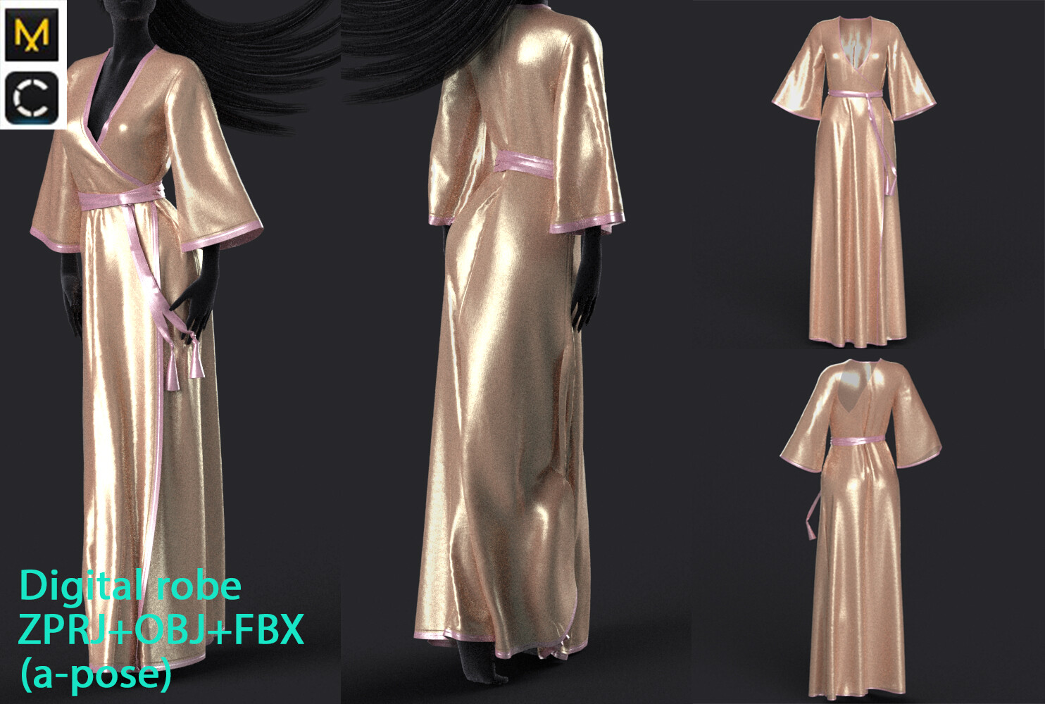 ArtStation - Digital robe /clo3d/marvelous designer | Resources