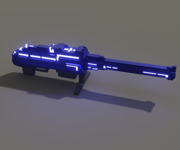 ArtStation - 3d voxel gun free | Game Assets
