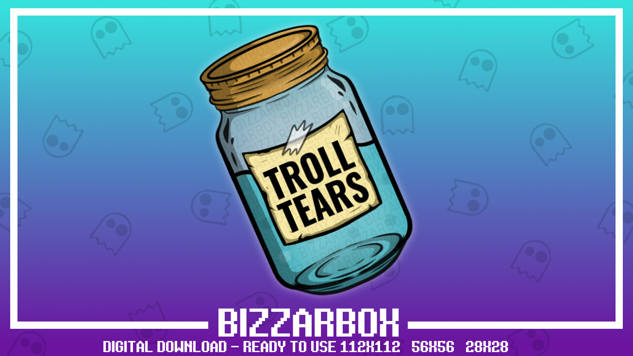 ArtStation - Twitch Emote: Hydrate Troll Tears | Artworks