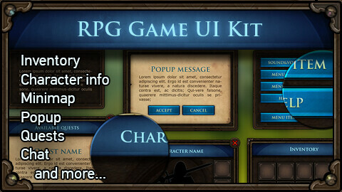 ArtStation - MMORPG UI Kit v1.2 | Game Assets