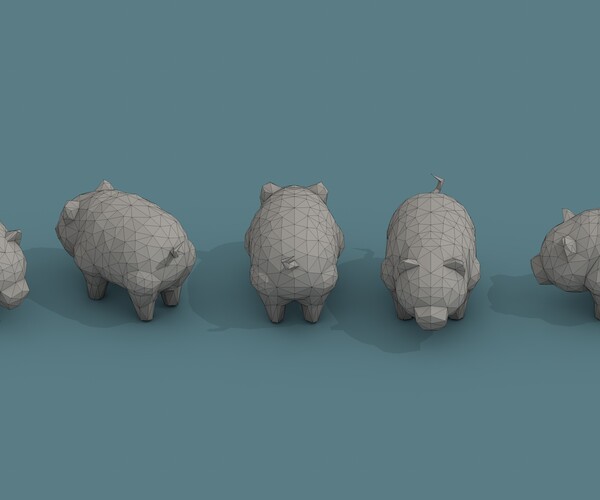 ArtStation - Low Poly Animal Isometric Icon Pack 05 | Game Assets