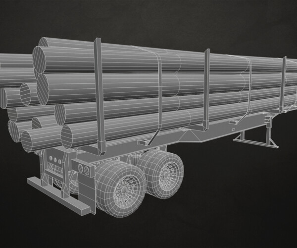ArtStation - Logging Trailer - Low Poly | Game Assets