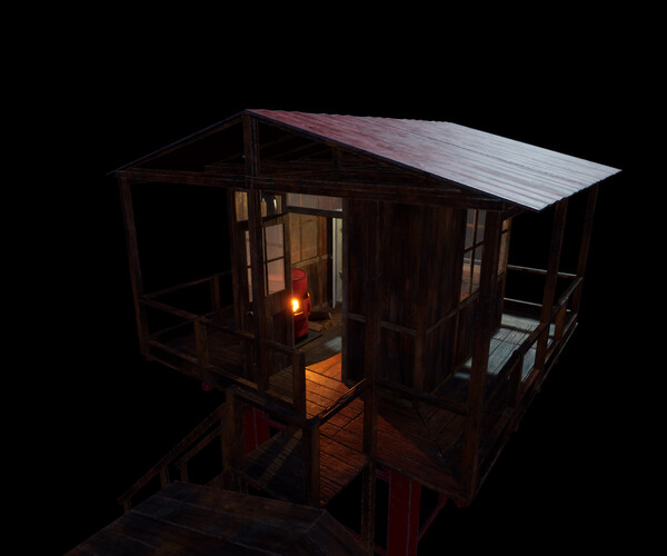 ArtStation - Modular Watchtower and house | Game Assets