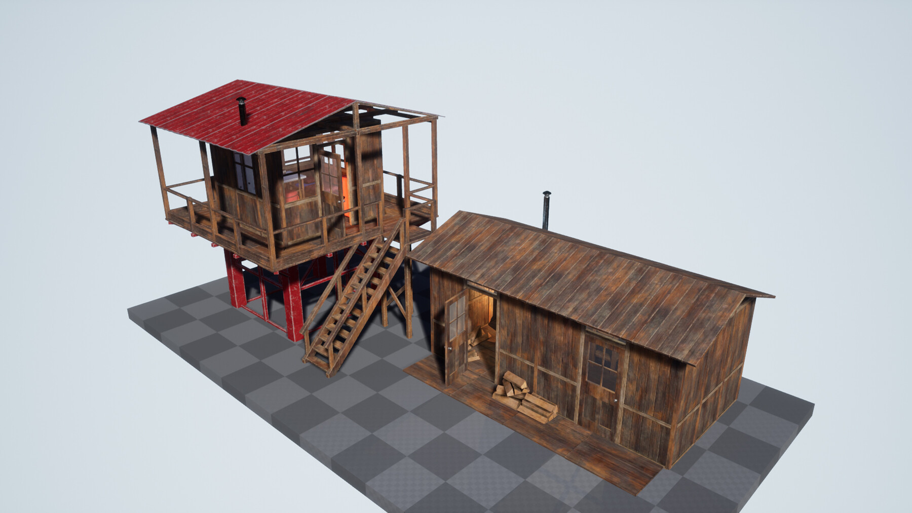 ArtStation - Modular Watchtower and house | Game Assets