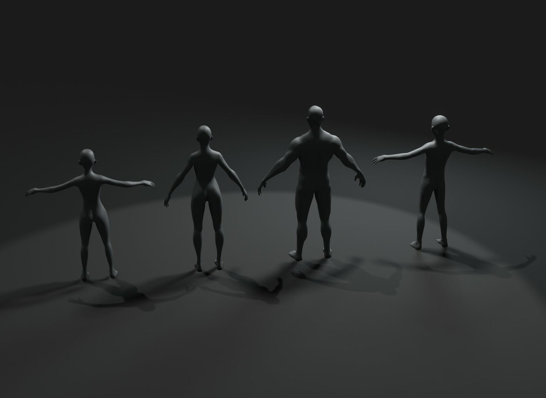 ArtStation - Human Body Base Mesh 10 3D Models Pack 20k Polygons | Game ...