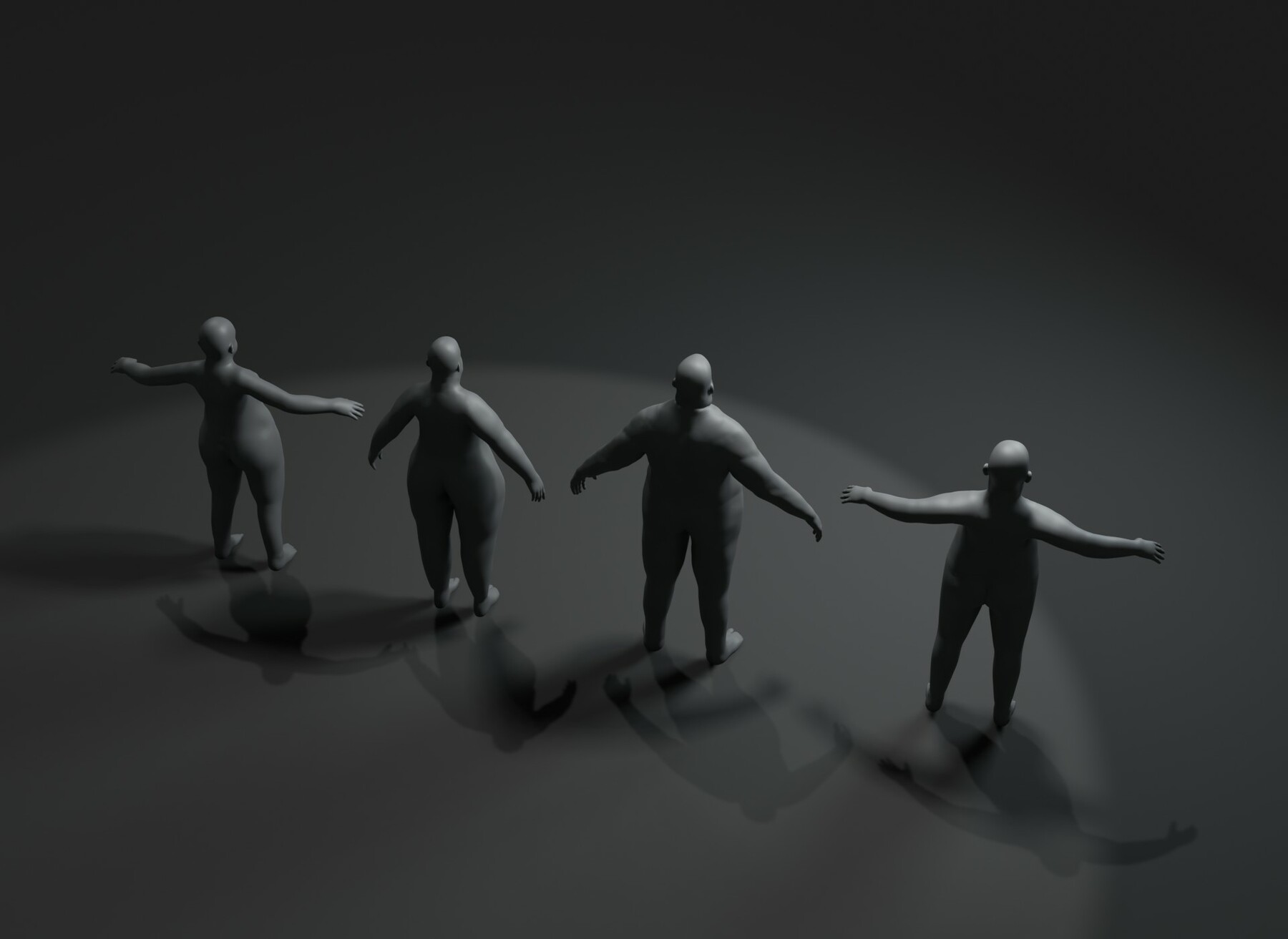 ArtStation - Human Body Base Mesh 10 3D Models Pack 20k Polygons | Game ...