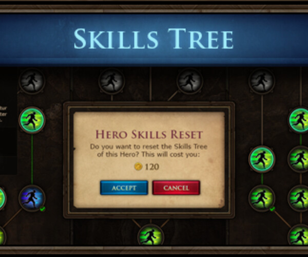ArtStation - MMORPG UI: Skills Tree | Game Assets