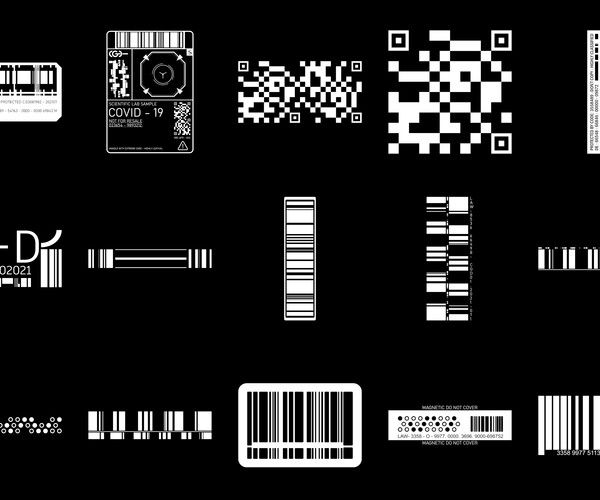ArtStation - 15 Fictional Barcode Decals Vol.1 | Game Assets