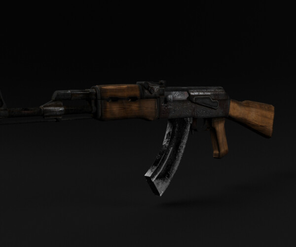 ArtStation - AK47 RUSTY [Game Ready] [OBJ + BLEND + TEXTURES] | Game Assets