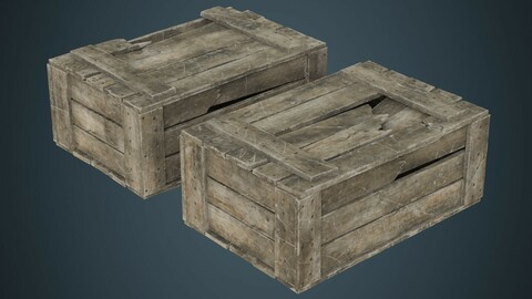 ArtStation - Wooden Box 4C | Game Assets