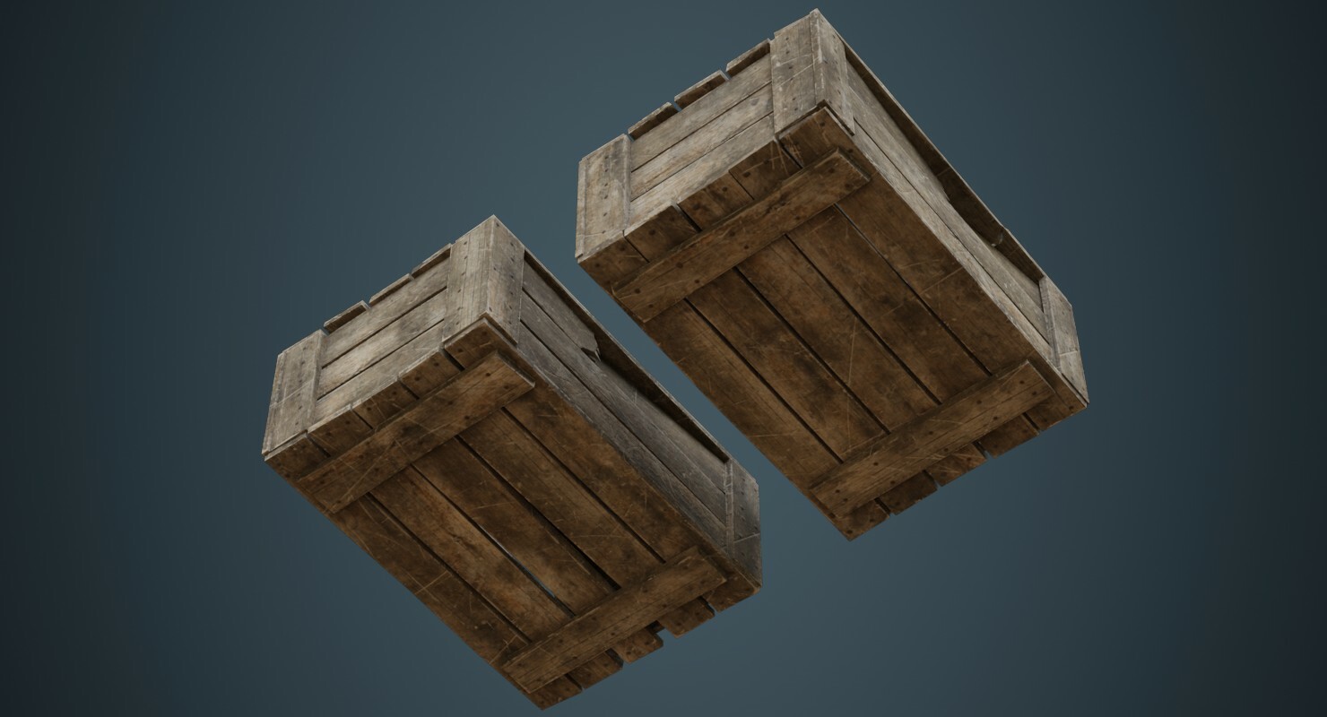 ArtStation - Wooden Box 4C | Game Assets