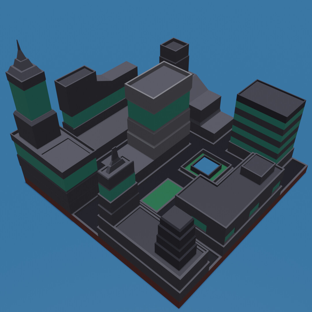 ArtStation - Low Poly City Block Game Assets | Game Assets