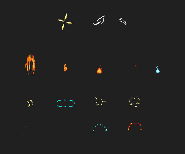 ArtStation - +90 Different Pixel Effects Package | Game Assets