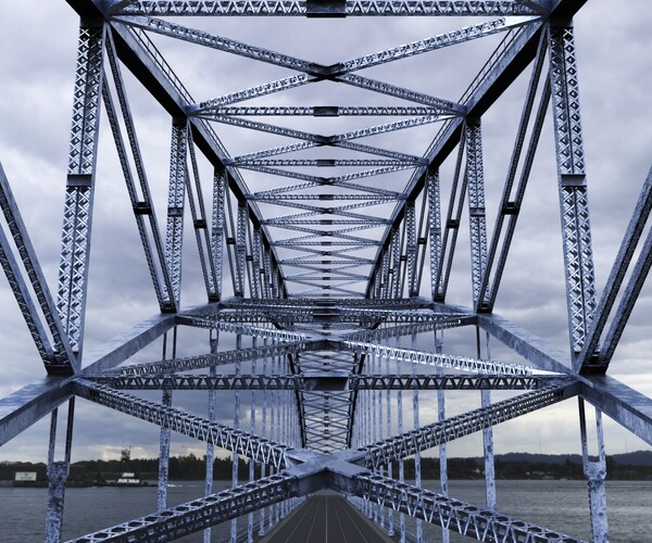 ArtStation - Steel Through Arch Bridge | Resources