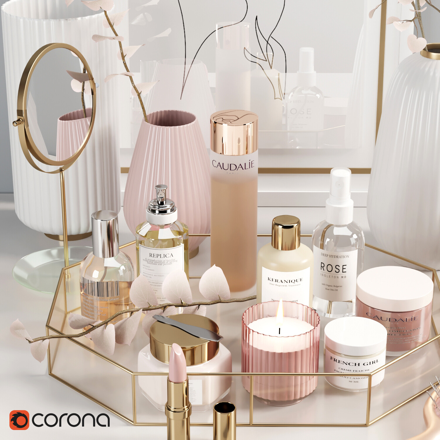 ArtStation - beauty decorative set 02 | Resources