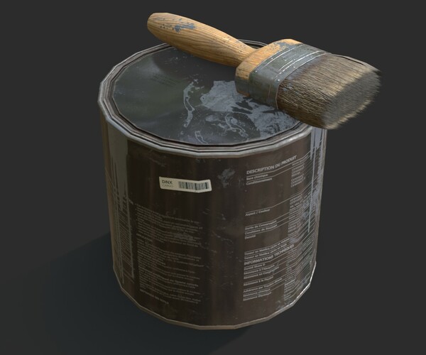 ArtStation - Paint Bucket and Paint Brush | Game Assets