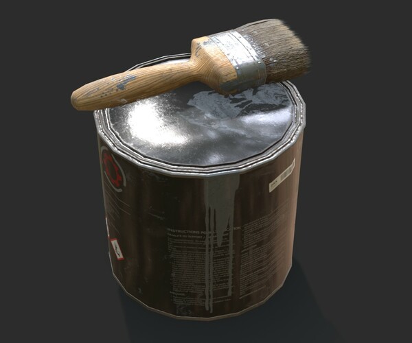 ArtStation - Paint Bucket and Paint Brush | Game Assets
