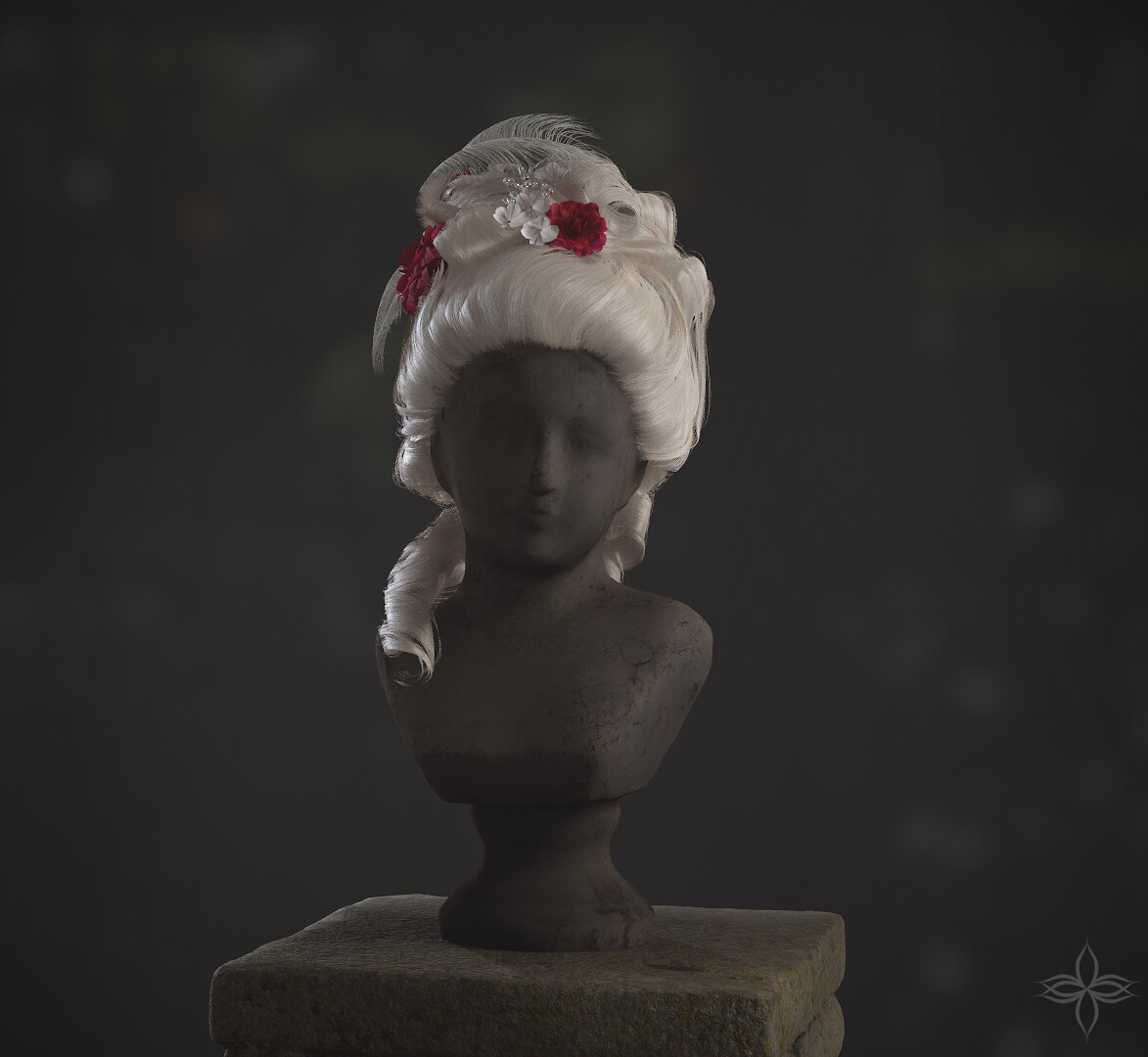 ArtStation - Baroque wig | Game Assets