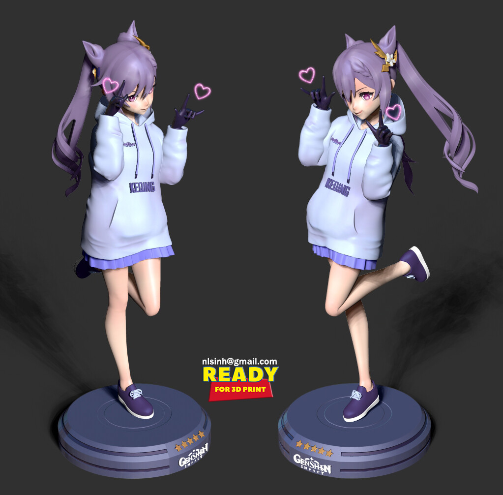 ArtStation - Keqing - Genshin Impact Fanart | Resources