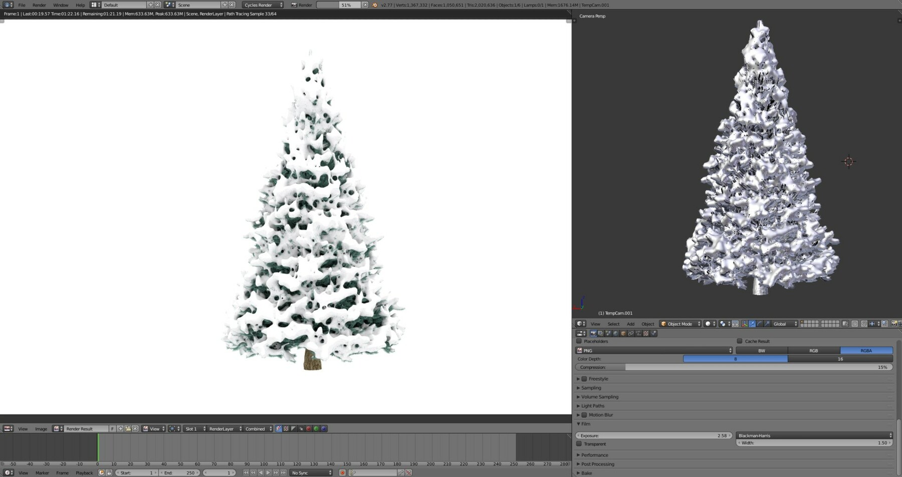 ArtStation - Tree Abies No 2 with Snow | Resources