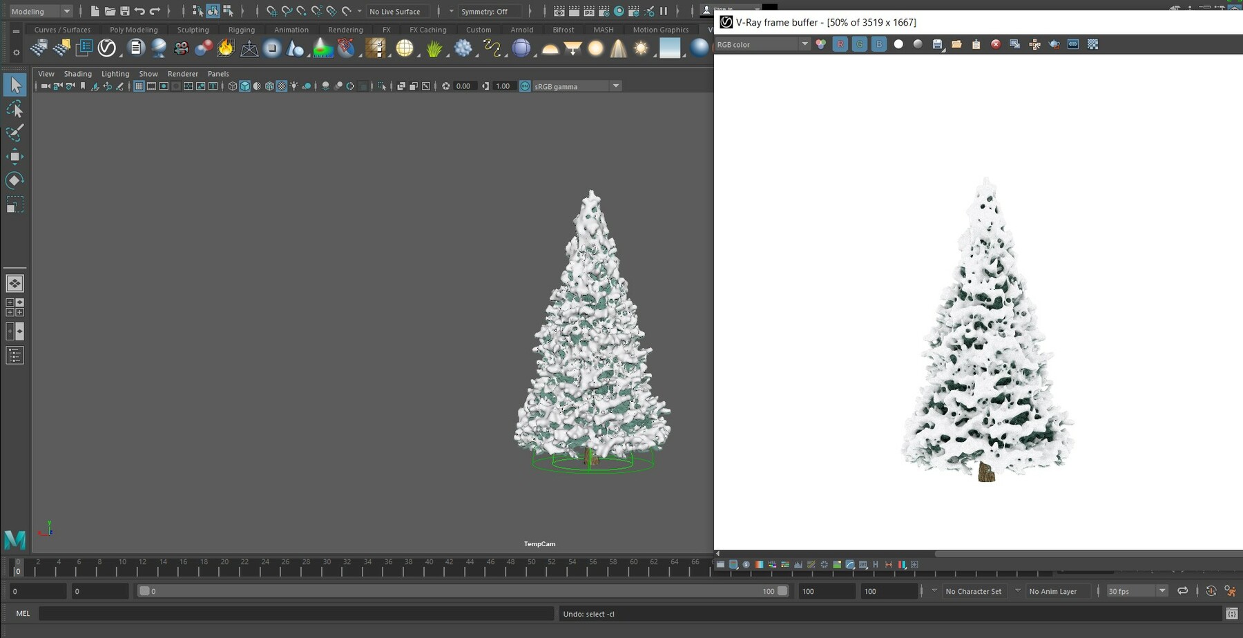 ArtStation - Tree Abies No 2 with Snow | Resources