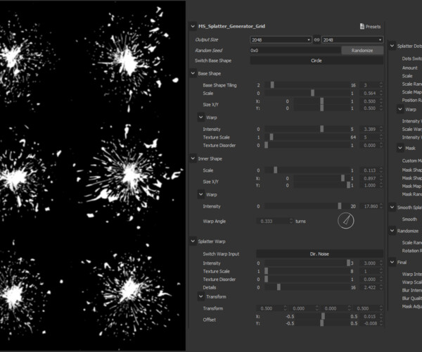 ArtStation - Various Splatter Generators/Textures | Game Assets