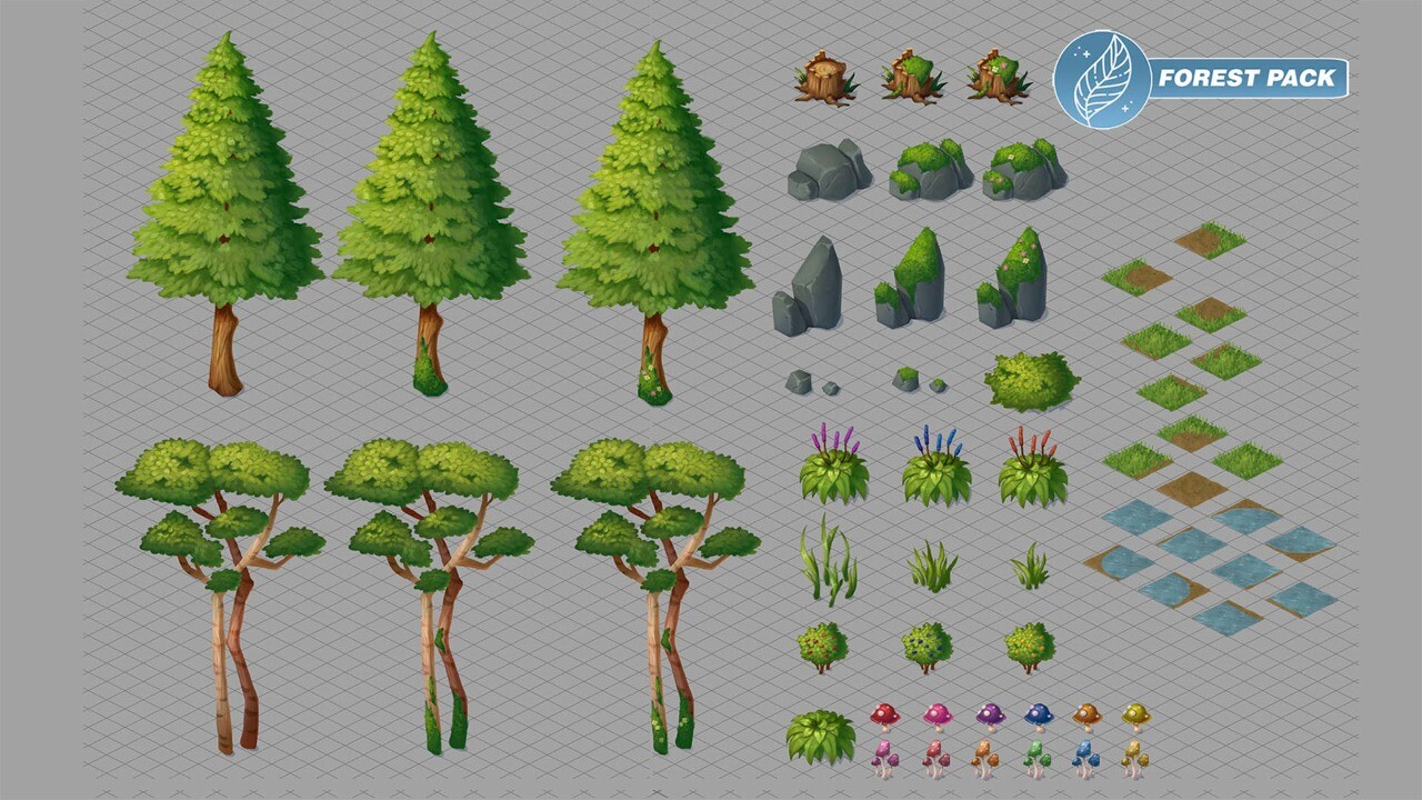 ArtStation - Forest Pack - 2D Handpainted assets | Game Assets