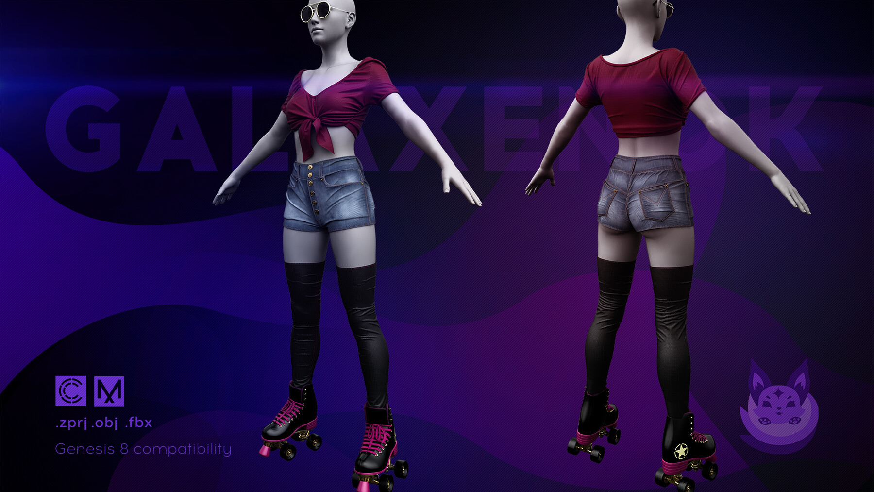 ArtStation - Female Street Outfit #2. Avatar genesis 8 Female ...