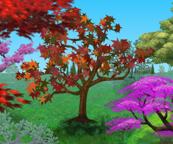 ArtStation - 2D Tree and foliage Sprites | Game Assets