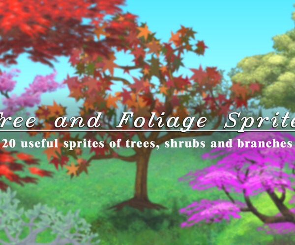 ArtStation - 2D Tree and foliage Sprites | Game Assets