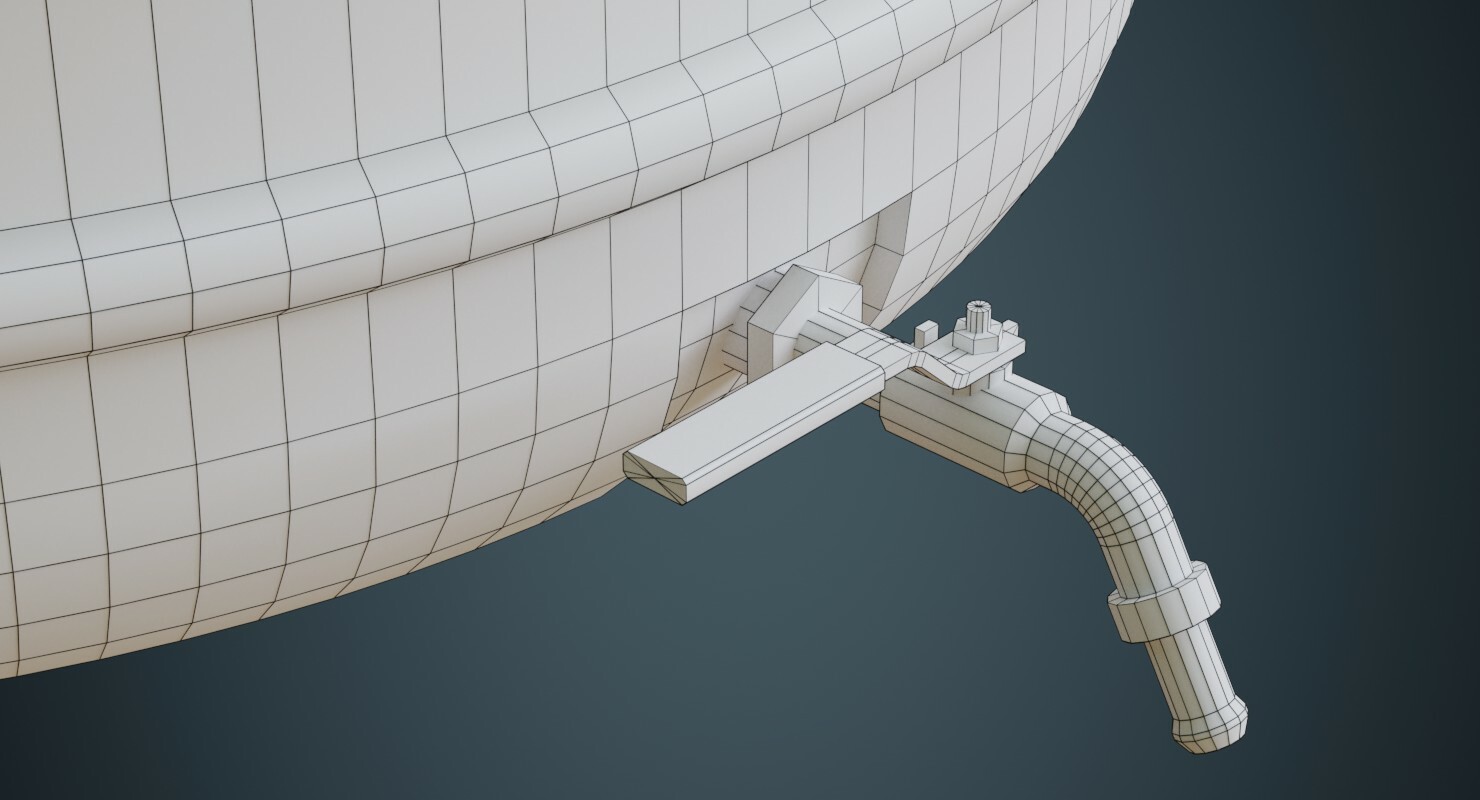 ArtStation - Water Tank 1A Small | Game Assets