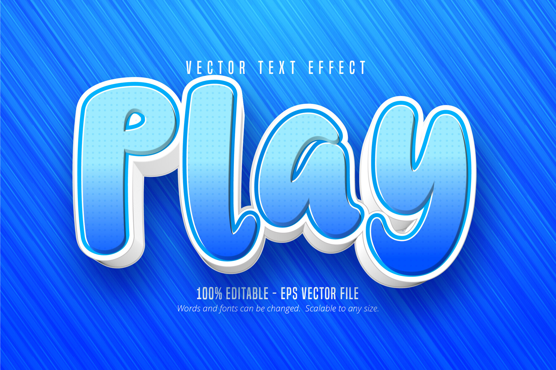 ArtStation - Play text, cartoon style editable text effect | Artworks