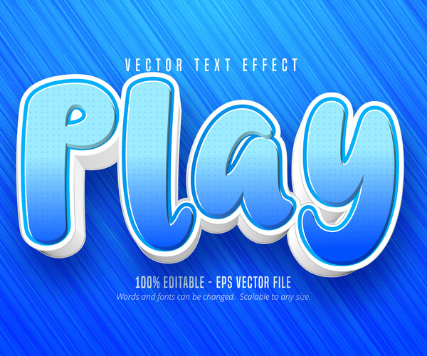 ArtStation - Play text, cartoon style editable text effect | Artworks