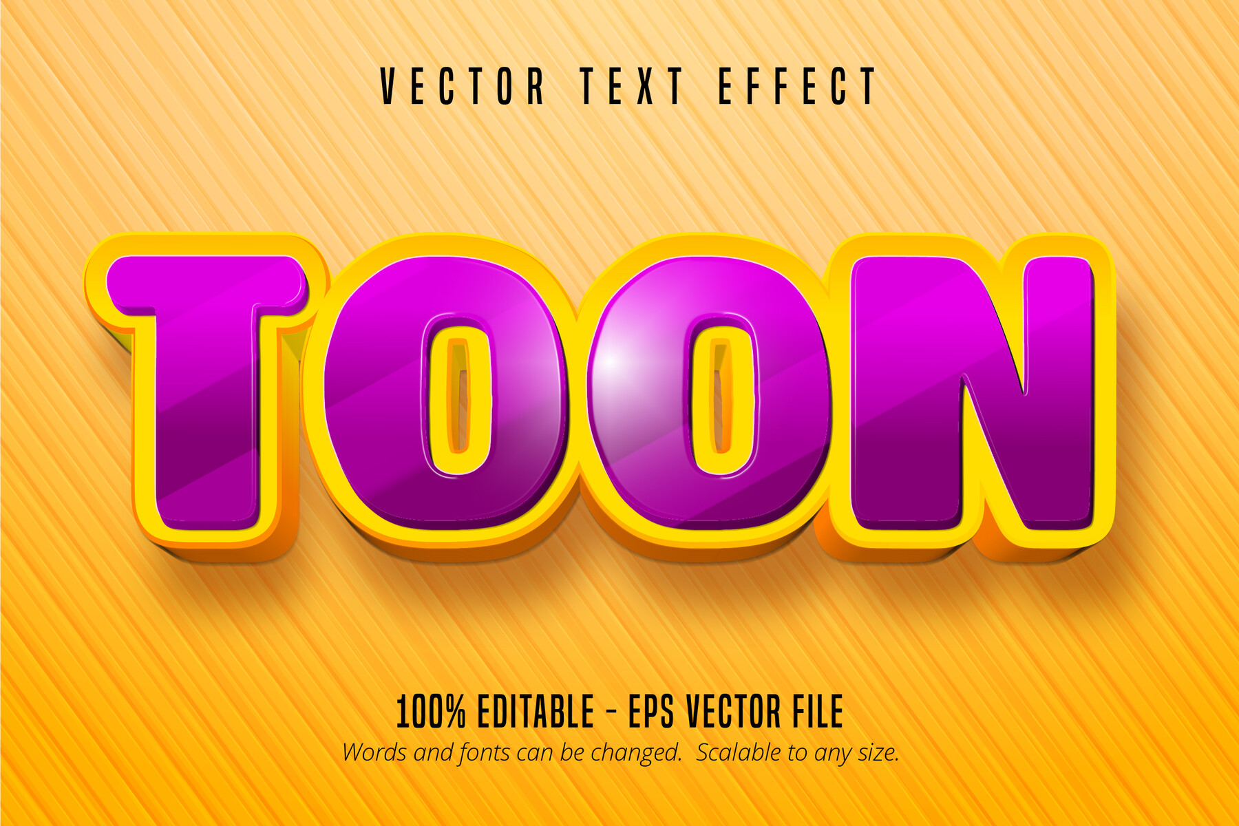 ArtStation - Toon text, cartoon style editable text effect | Artworks