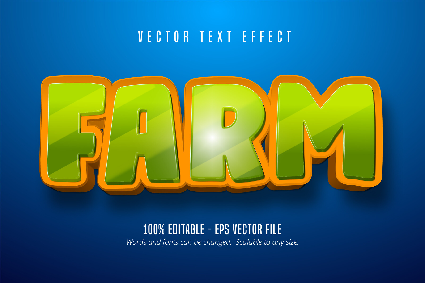 ArtStation - Farm text, cartoon style editable text effect | Artworks