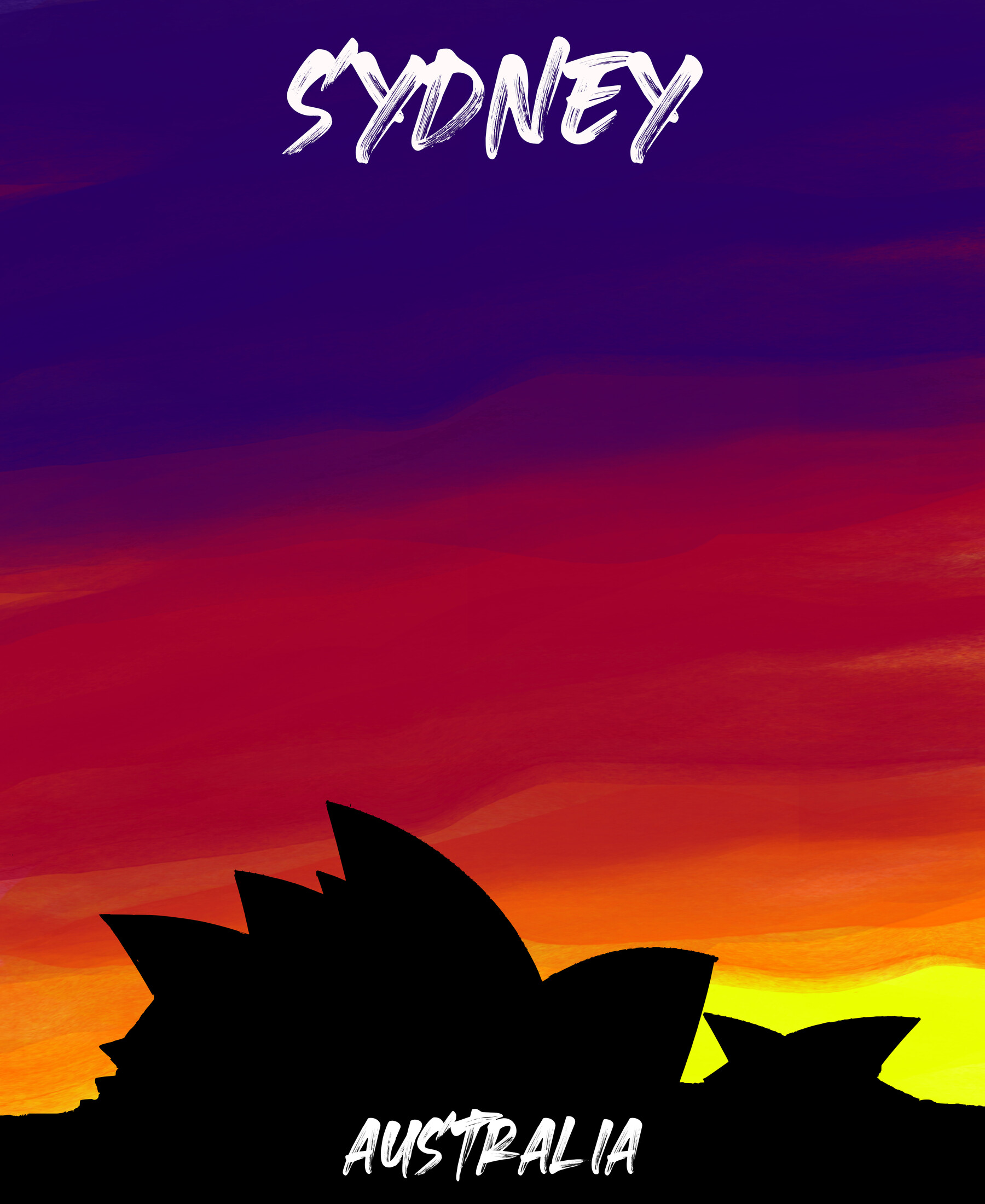 ArtStation - Sydney Opera House, Australia art poster | Artworks