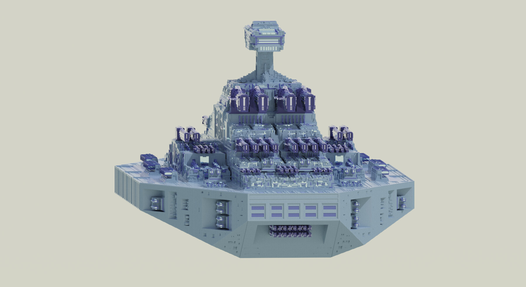ArtStation - 3d voxel iso space ship | Game Assets