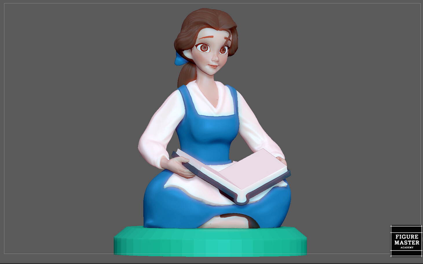 ArtStation - BELLE PRINCESS STATUE BEAUTY AND THE BEAST DISNEY ANIME 3D ...