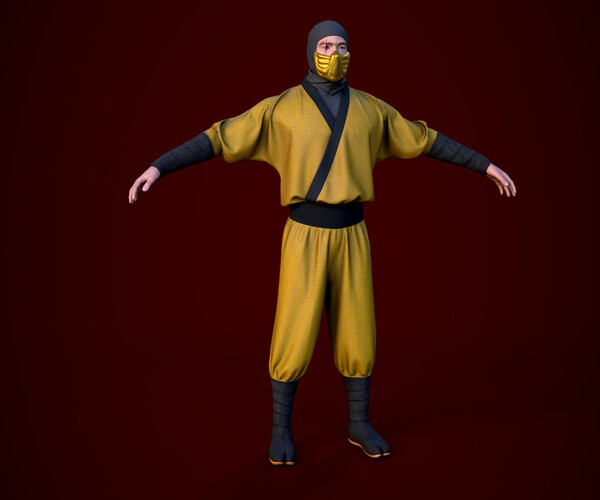 ArtStation - Ninja 02 Low-poly | Game Assets