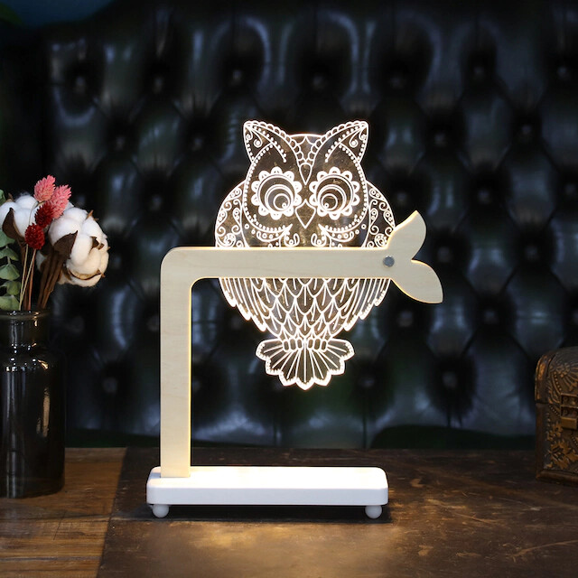 ArtStation - LED Acrylic Mood Light_Owl | Resources