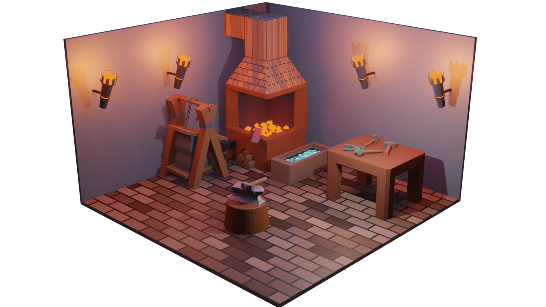 ArtStation - Low Polly Forge | Resources