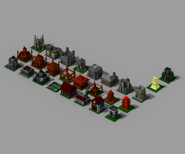 ArtStation - MagicaVoxel fantasy builds for RTS | Game Assets