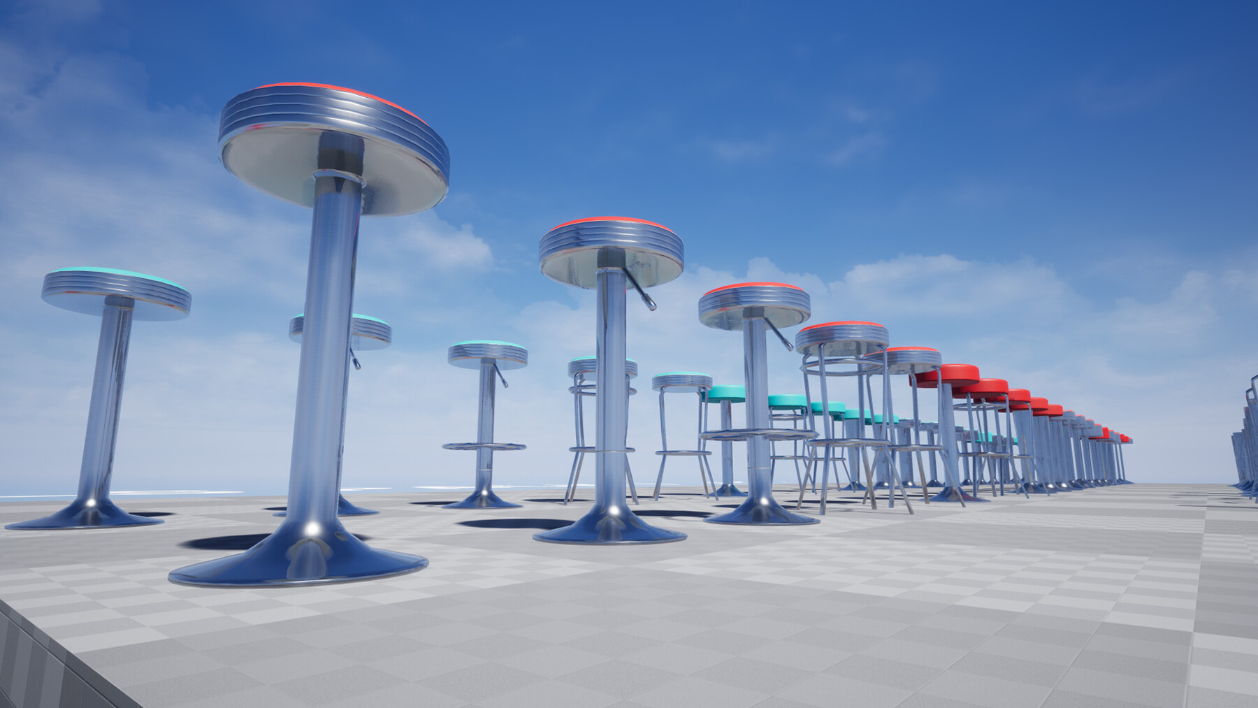 ArtStation - Diner Stools Pack JFG V3 - REV2 | Game Assets