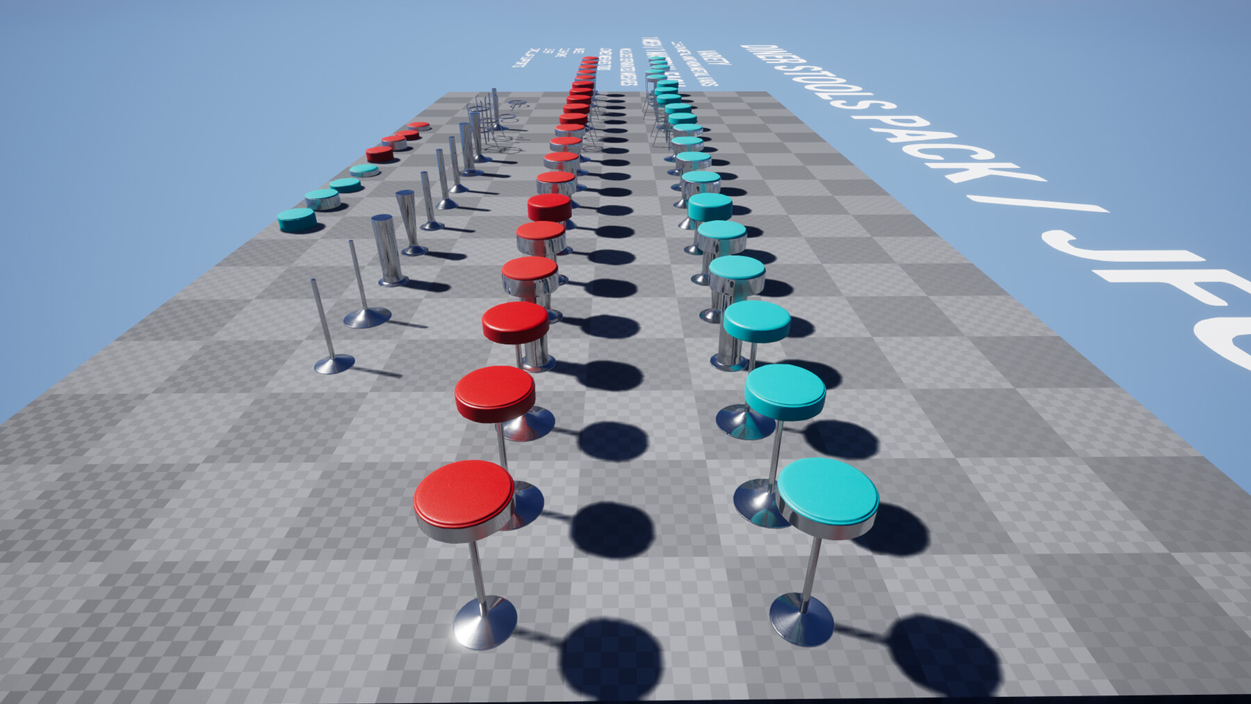 ArtStation - Diner Stools Pack JFG V3 - REV2 | Game Assets