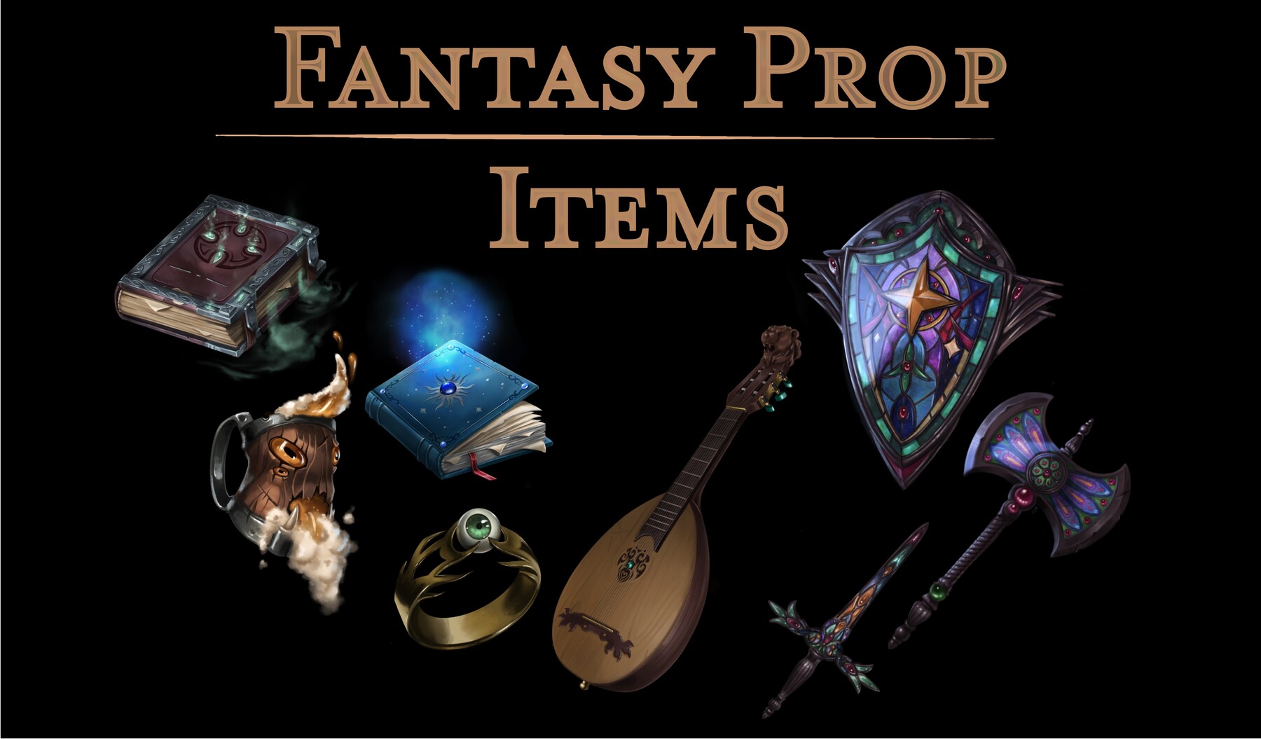 ArtStation - Stock Art l Fantasy Prop Items | Game Assets