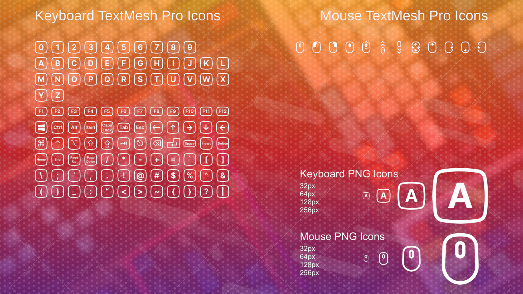 ArtStation - Mouse & Keyboard Icons Pack | Game Assets