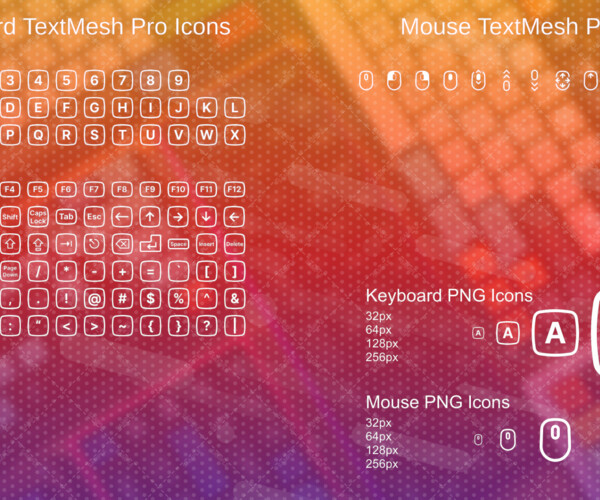 ArtStation - Mouse & Keyboard Icons Pack | Game Assets